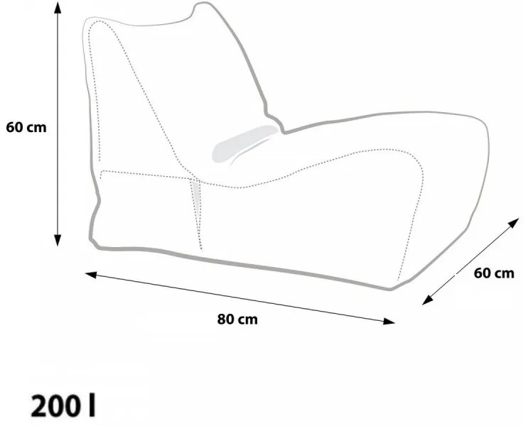 EF2047 Ecopuf Sedací vak Ecopuf - FLAVIO polyester NC11 - Hnědá