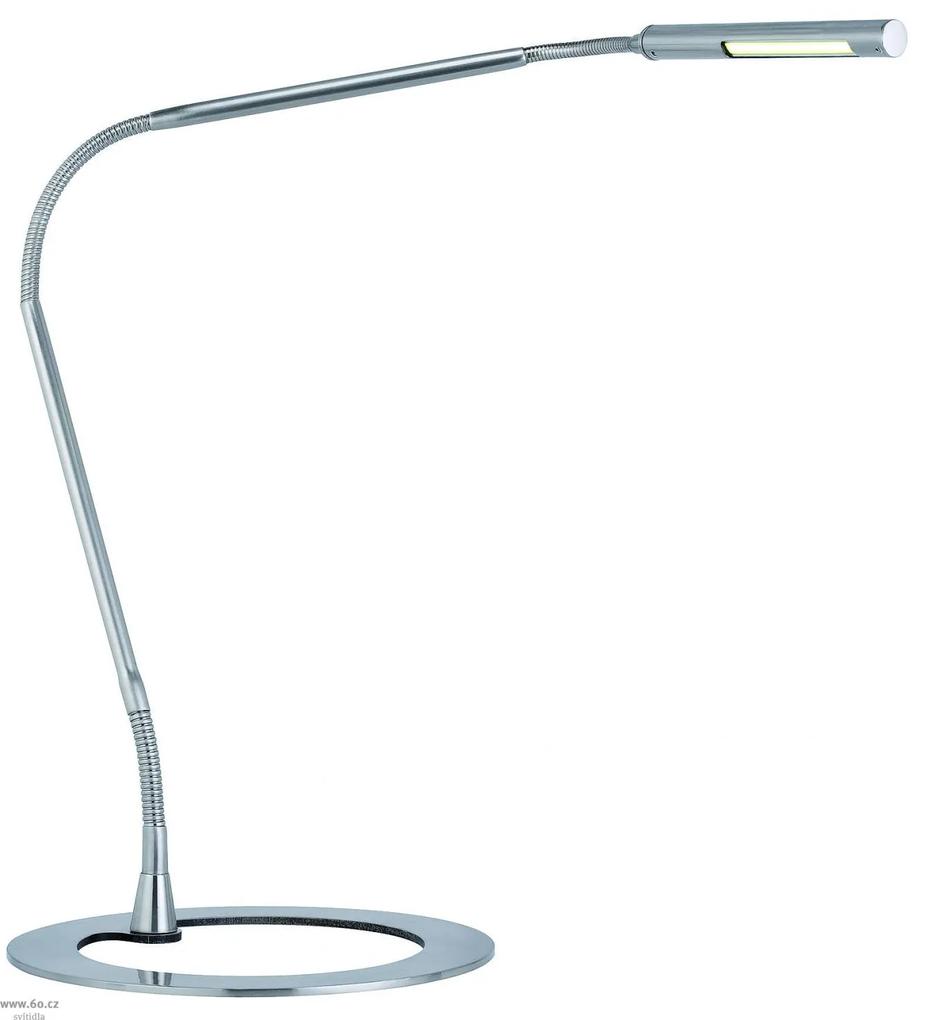 Paulmann 74995 Plaza, stolní lampa, 1x3W, 274 lm, kartáčované železo/kov, výška 750mm