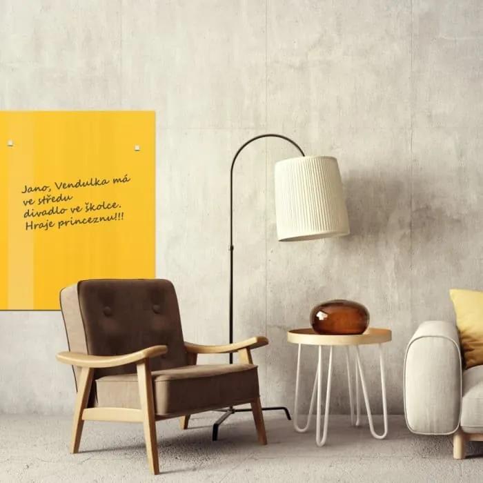 Žlutá exotická skleněná pracovní a kancelářská tabule Smatab® - 40 × 60 cm