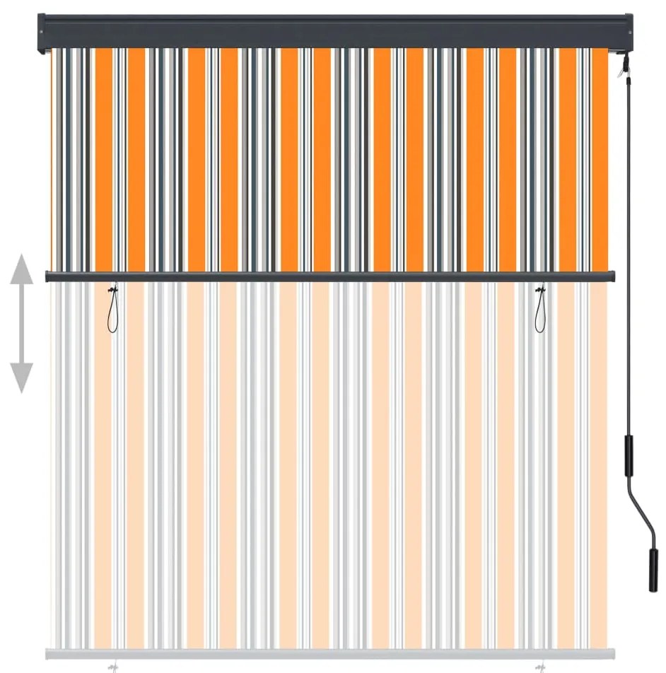 vidaXL Marketos Venkovní roleta 140 x 250 cm žlutomodrá