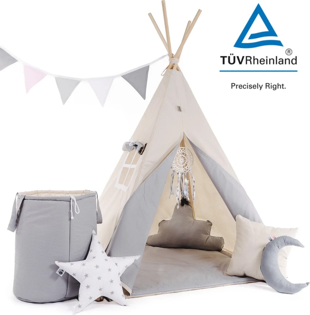 akce set teepee stan pro děti šedý varianta: standard