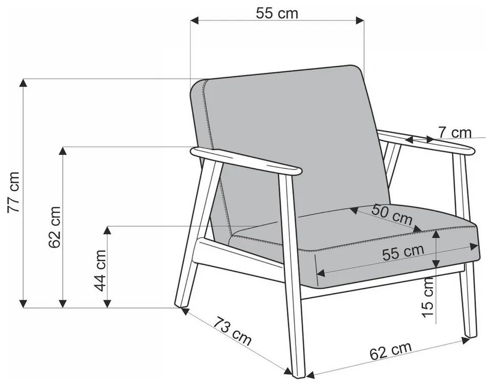 Křeslo Tanti, béžová