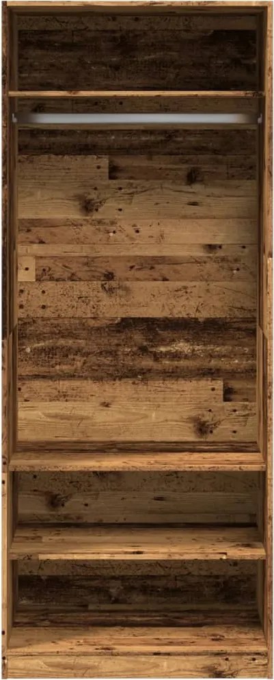 Šatní skříň old wood 80 x 50 x 200 cm kompozitní dřevo 3307700