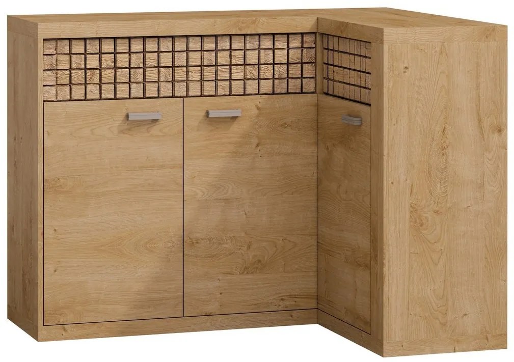 Casarredo - Komfort nábytek Rohová komoda NATURAL N15L dub ribbeck/kostka