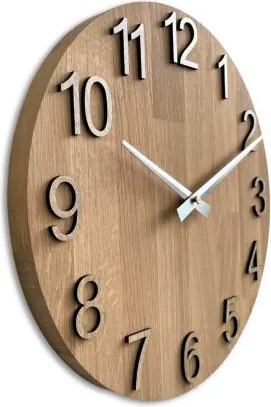 Dřevěné nástěnné hodiny s velkými číslicemi I SENTOP MAS017-3041-hands/silver-akcia20