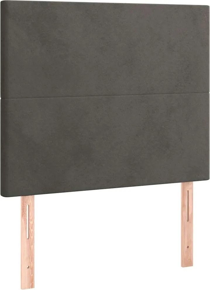 Box spring postel s matrací tmavě šedá 90x200 cm samet 3132538