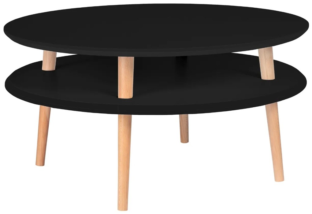 OnaDnes -20% Černý lakovaný konferenční stolek RAGABA UFO 70 cm