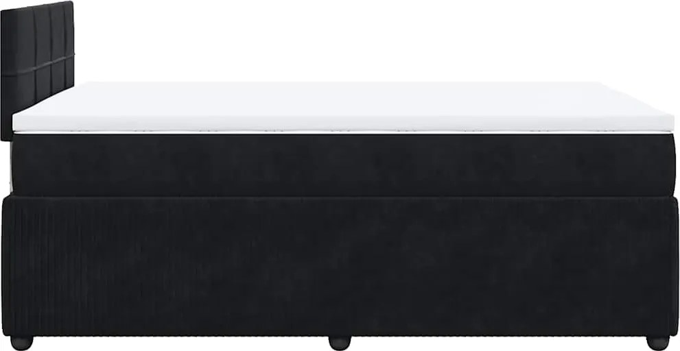 Box spring postel s matrací černá 120 x 190 cm samet 3289988