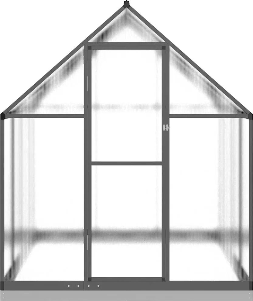 Skleník s podkladovým rámem antracitový 224x169x202 cm hliník 3266325