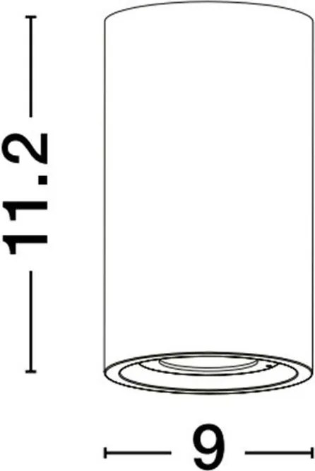 NV 9540210 Venkovní stropní svítidlo EMILE šedý beton skleněný difuzor LED 5W 3000K 120-230V IP65 - NOVA LUCE