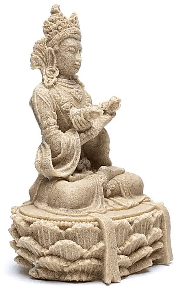 Milujeme Kameny Buddha s dordže a zvonkem - soška Feng Shui - písková