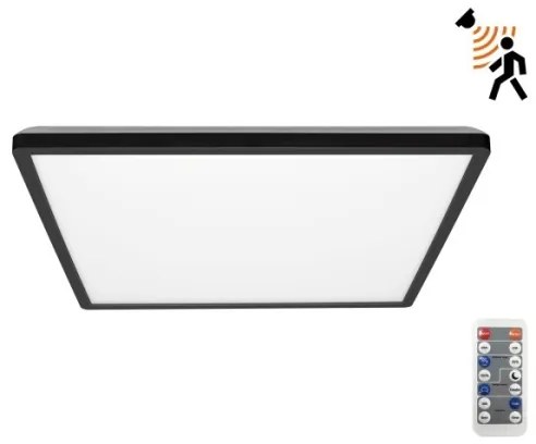 LED Koup. svítidlo se senzorem NIVERA LED/24W/230V IP54 30x30 cm černá + DO