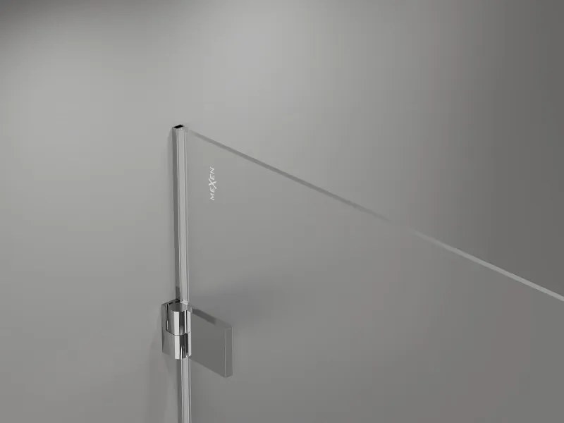 Mexen Lunar-B L výklopný sprchový kout pravý 70 x 70 cm, čiré sklo, chromová, 832L-070-070-01-00-P