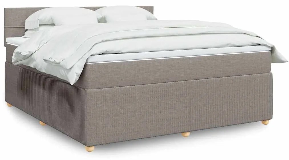 Box spring postel s matrací taupe 180x200 cm textil 3289839