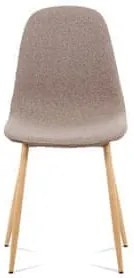 Autronic Moderní jídelní židle Jídelní židle, cappuccino látka-ekokůže, kov dub (CT-391 CAP2)