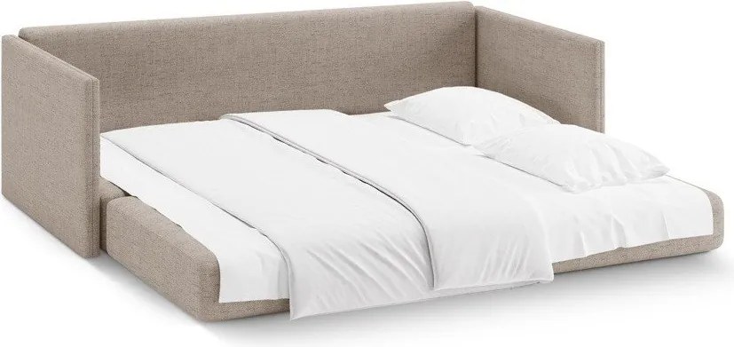 Světle hnědá žinylková rozkládací pohovka 209 cm Shannon – Cosmopolitan Design