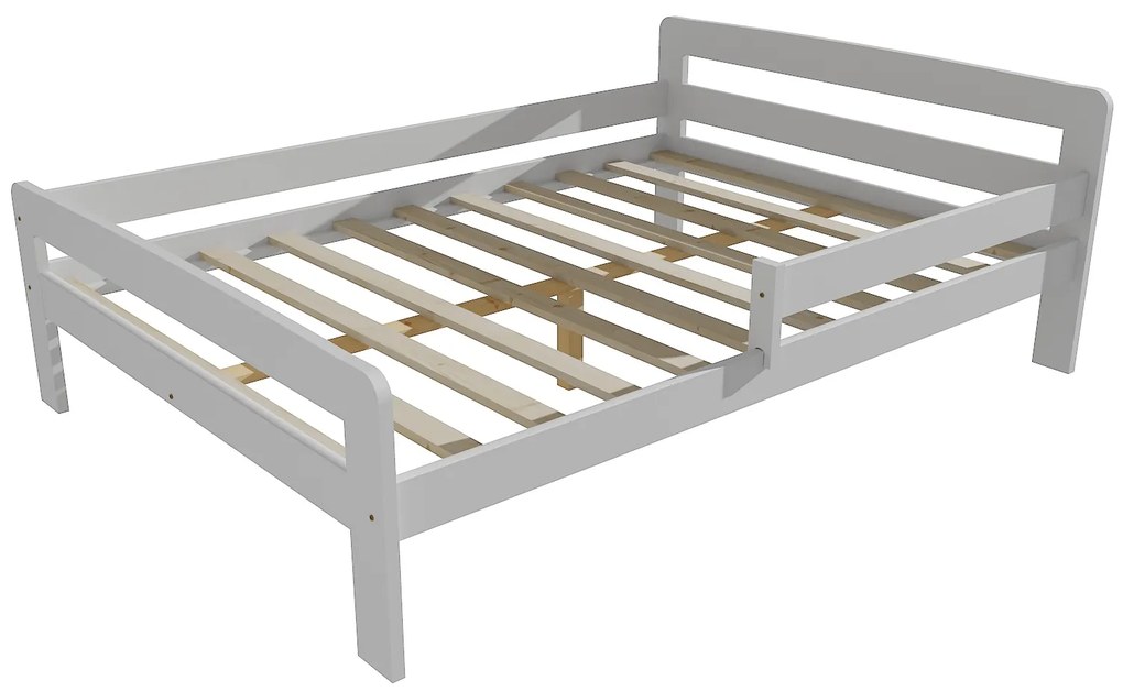 Vomaks Dětská postel se zábranou VMK008C KIDS Rozměr: 120 x 200 cm, Barva: surové dřevo