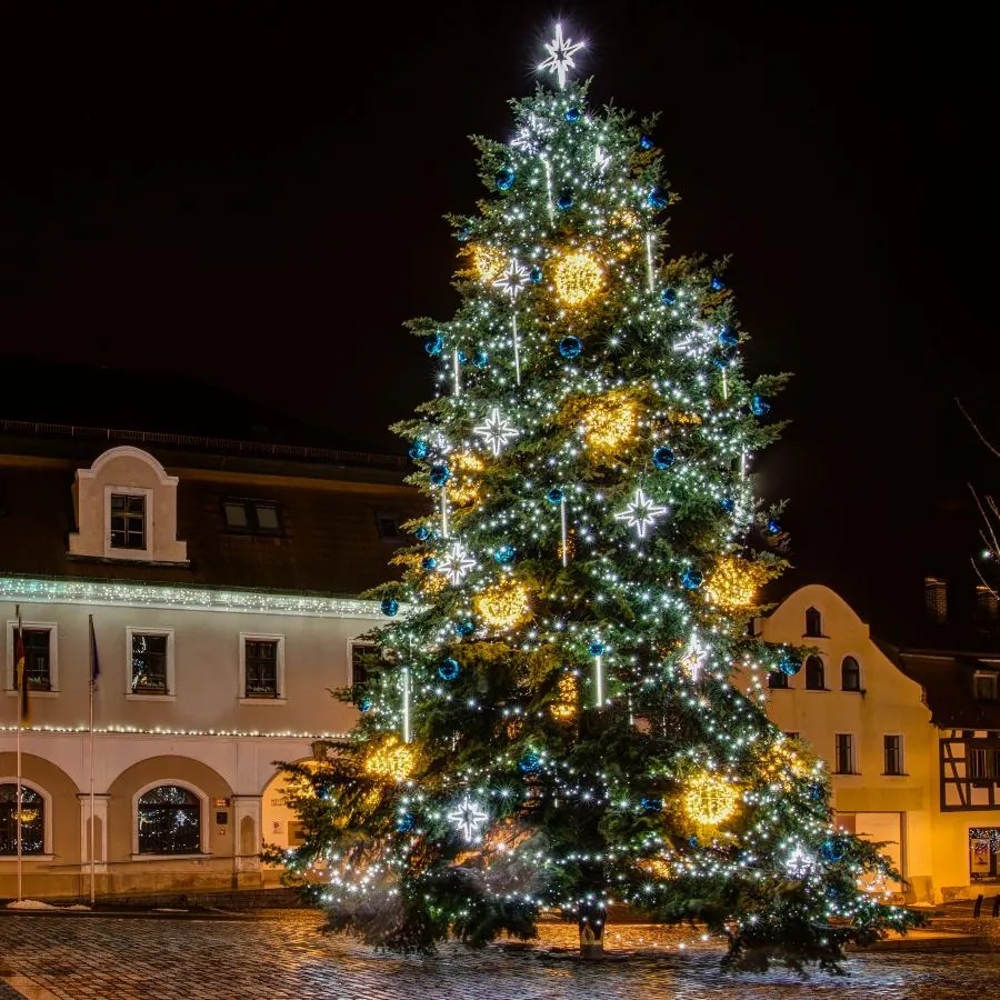 3D LED svítící koule na zahradu, pr. 60 cm, teple bílá, černý kabel, IP67, hliník, Easy fix