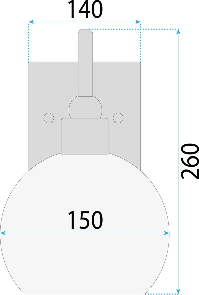 Toolight Toolight, nástěnné svítidlo 1xE27 APP1580-1W, černá-zlatá, OSW-03607