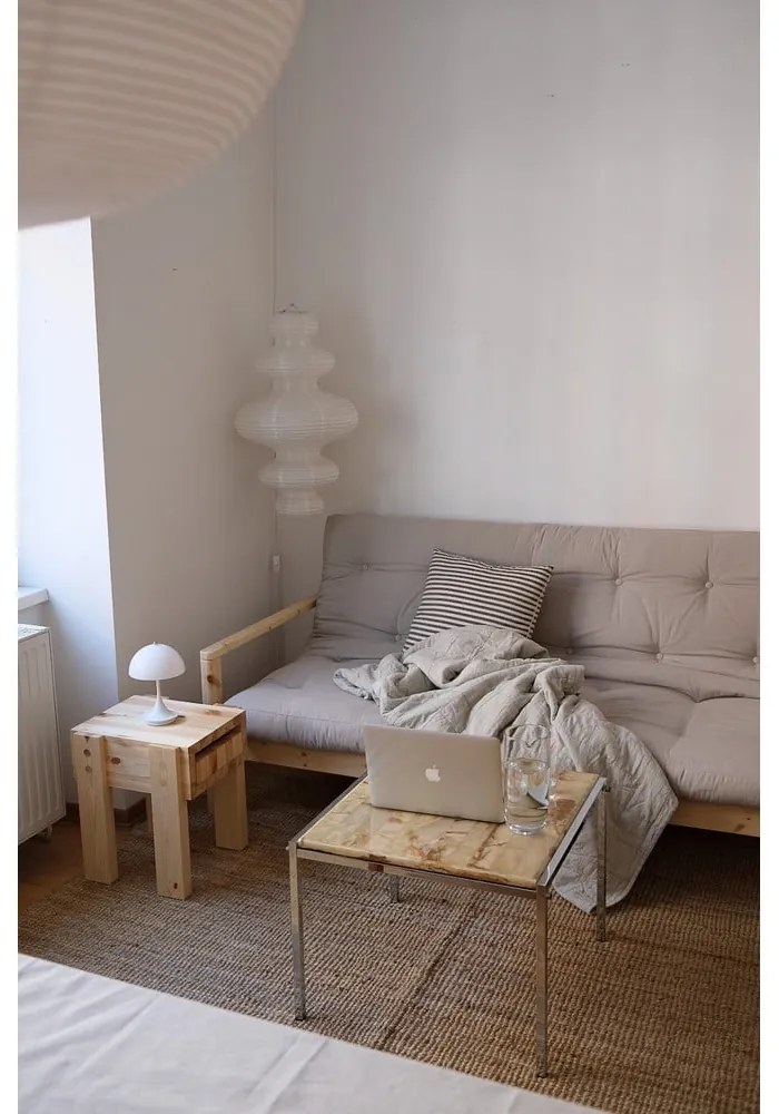 Béžová lněná rozkládací pohovka 205 cm Knob – Karup Design