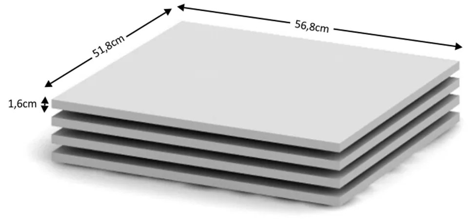 Kondela Police 4 ks, bílá, 56,8x51,8, BETTY 2