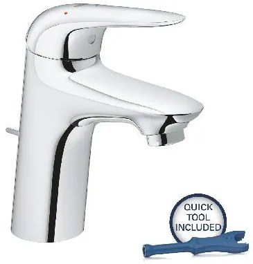 Grohe Wave - Umyvadlová baterie s výpustí, chrom 23581001