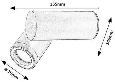 Rabalux 77110 - Venkovní nástěnné svítidlo ENOL 1xGU10/35W/230V IP44
