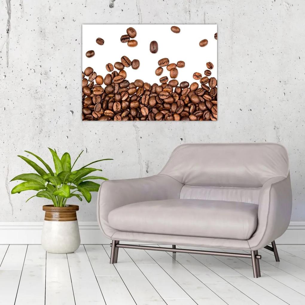 Skleněný obraz - Kávová zrna (70x50 cm)