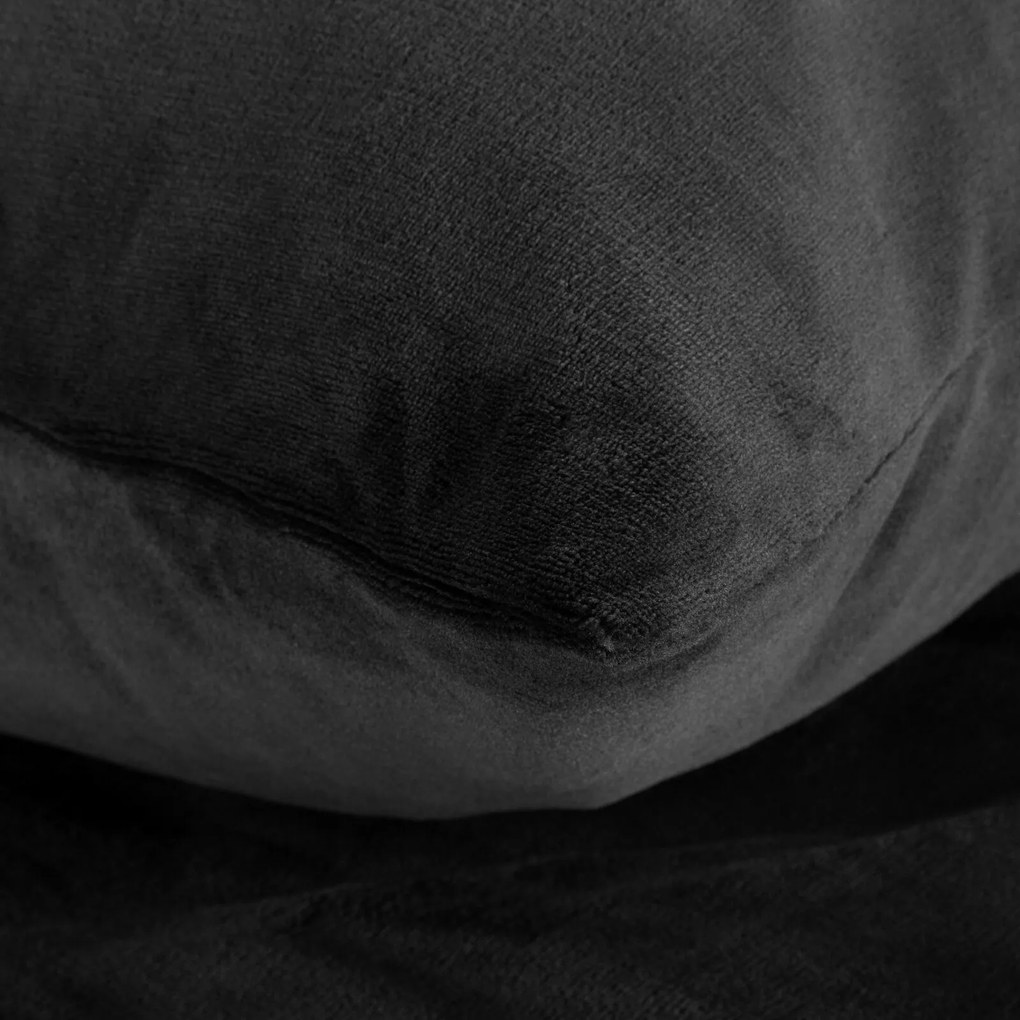 FLEECOVÉ POVLEČENÍ FLANO2 200X220 CM, 2 KS 70X80 CM ČERNÉ