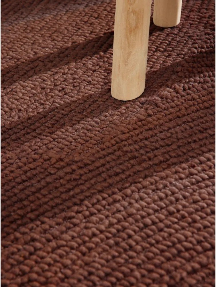 Ručně tkaný vlněný běhoun v cihlové barvě 80x200 cm Calmio – Hanse Home