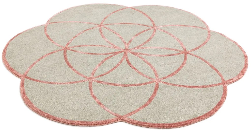 Asiatic London koberce Ručně všívaný kusový koberec Lotus Pink - 200x200 kytka cm