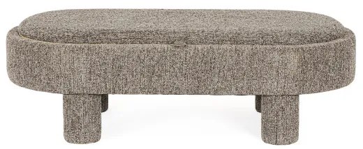 BIZZOTTO Designový oválný pouf TANYA šedý 0721896