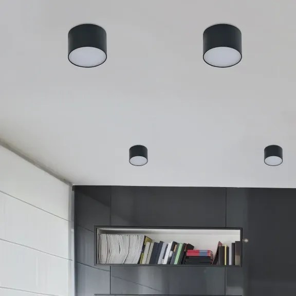 LED stropní svítidlo Monza R 8 4000K černé