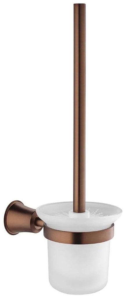 OMNIRES Art Line - WC štětka nástěnná s držákem, mléčné sklo/měď AL53620ORB