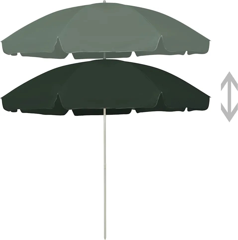 Plážový slunečník zelený 300 cm 314709