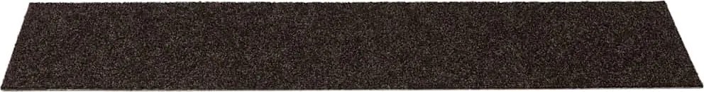 Schodové rohože samolepicí 30 ks 76 x 20 cm tmavě hnědé obdélníkové 3365728