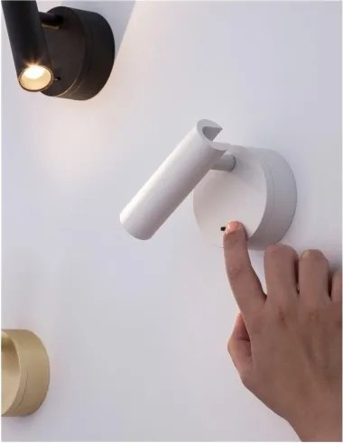 Nástěnné LED svítidlo NOVA LUCE CLIP 3W 3000K bílé s vypínačem 9030201