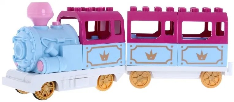 Blocki Mubi stavebnice Vláček - pohádkový zámek typ LEGO DUPLO 83 dílů se světlem a zvukem