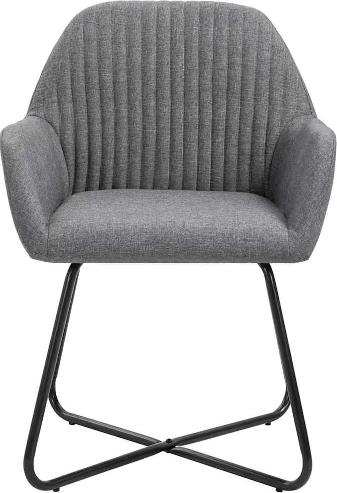 Jídelní židle 6 ks tmavě šedé textil 277097