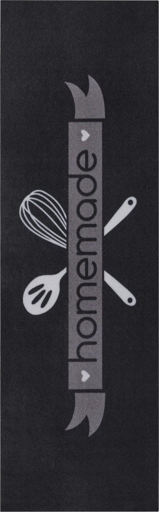 Hanse Home, Běhoun Cook & Clean 105732 Black White Grey, 50x150, černá, kuchyně
