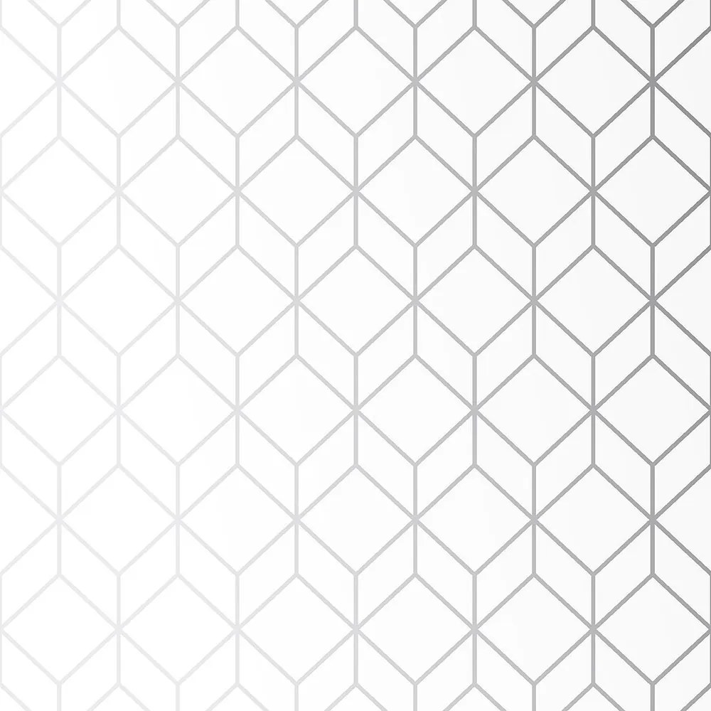 Vavex Geometrická bílá vliesová tapeta rozměry 0,52 x 10 m