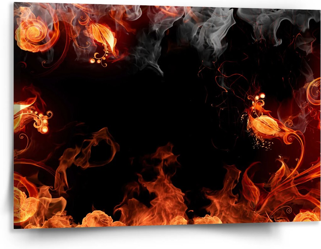 Obraz - Červený oheň 150x110 cm