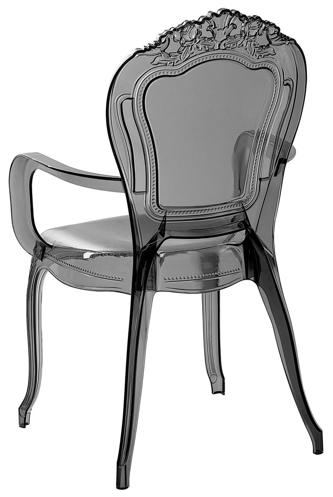 Sada 2 jídelních židlí v průhledné černé VERMONT II Beliani