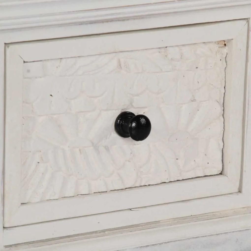 Konferenční stolek bílý 70x70x30 cm masivní mangovníkové dřevo 249872