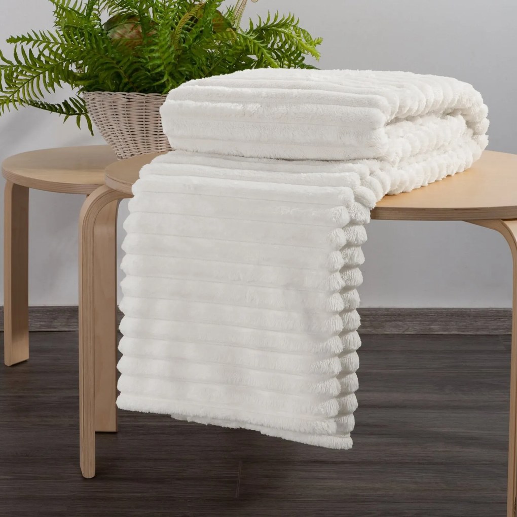 DEKA Z MIKROFLANELU SOFT 70X160 CM BÍLÁ