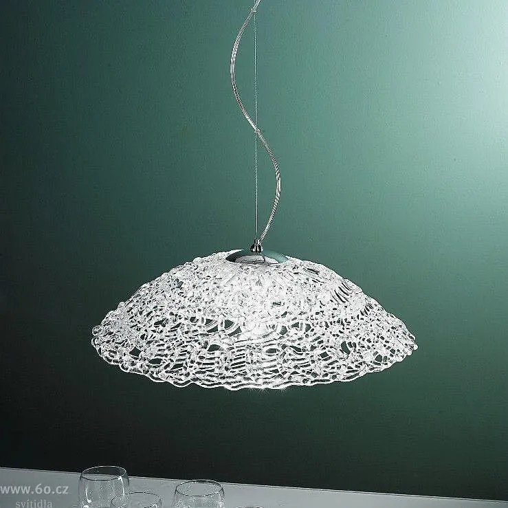 Linealight 6931 Artic, závěsné svítidlo, 1x57W, prům.48cm, křišťálové sklo