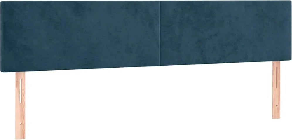 Box spring postel s matrací tmavě modrá 200x200 cm samet 3141207