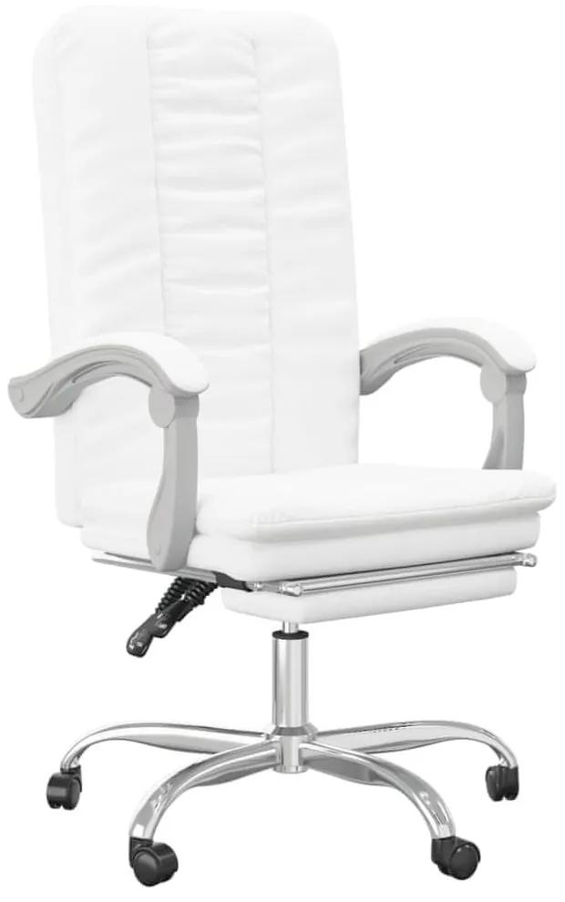 Petromila Polohovací kancelářská židle bílá umělá kůže