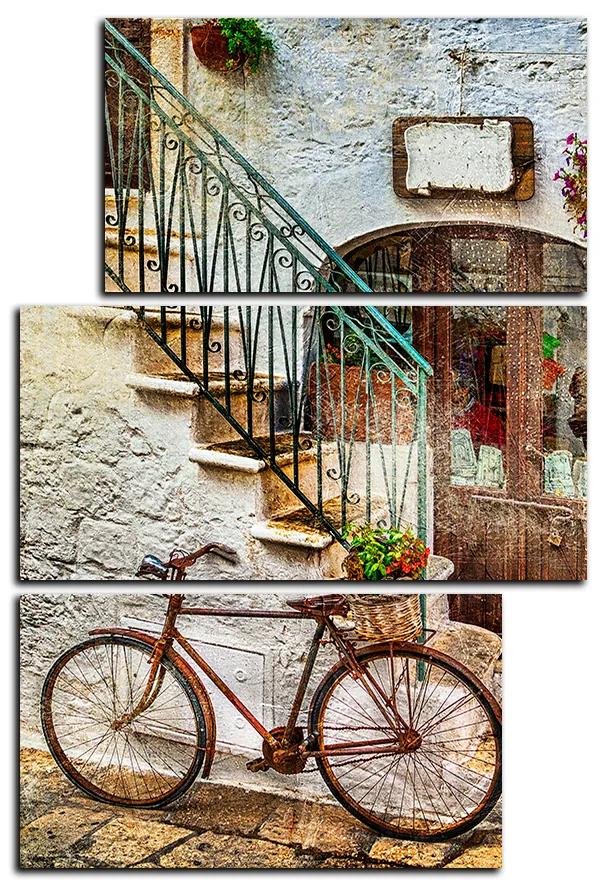 Obraz na plátně - Stará ulice v Itálii - obdélník 7153C (90x60 cm)