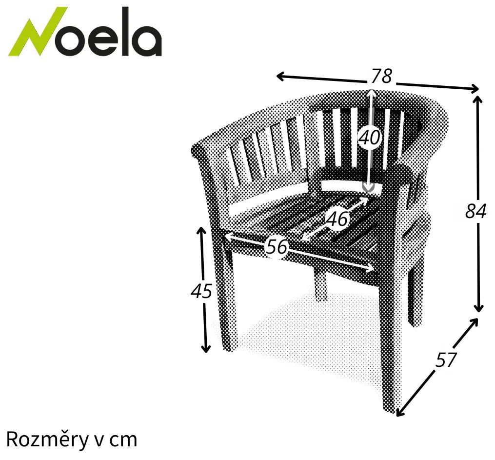 Noela Zahradní dřevěné křeslo Banana/Peanut
